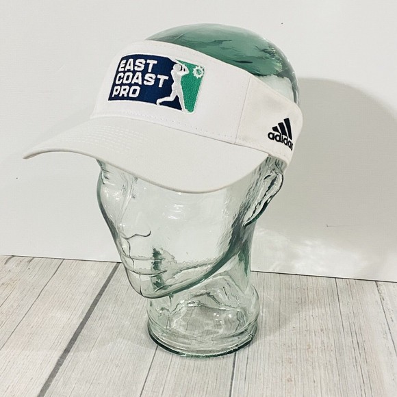 adidas | Accessories | Adidas East Coast Pro White Visor Hookloop ...